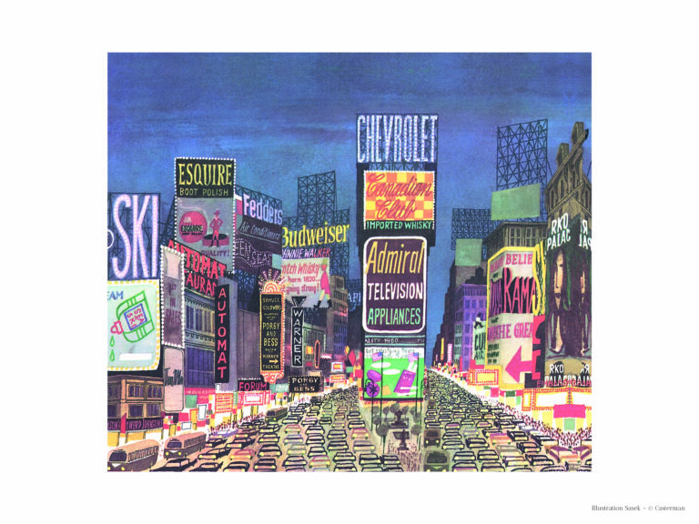 Affiche «Sasek - Time Square» - 30 x 40 cm - B.E.A.U & Compagnie