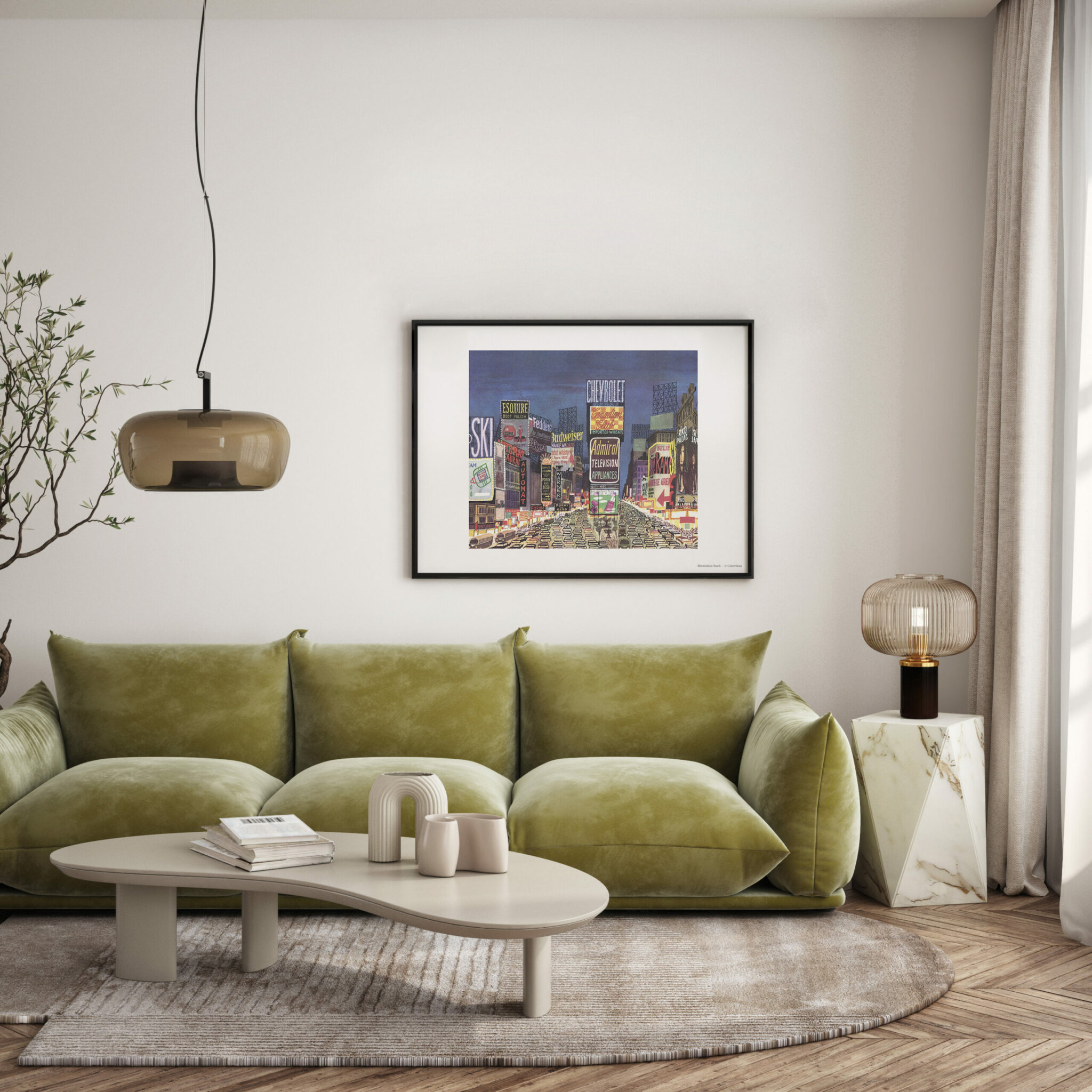 Affiche «Sasek - Time Square» - 30 x 40 cm - B.E.A.U & Compagnie